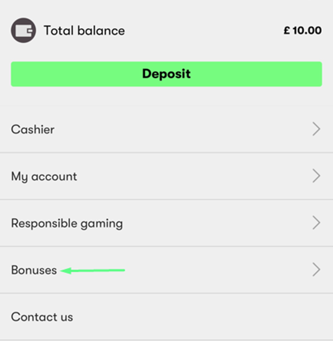 Where can I see my active bonuses? – 10bet Help Centre